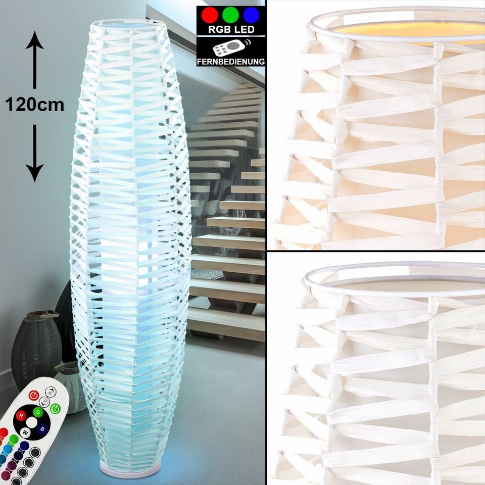 Etc Shop Stehlampe Led Steh Stand Design Lampe Leuchte Textil Weiß