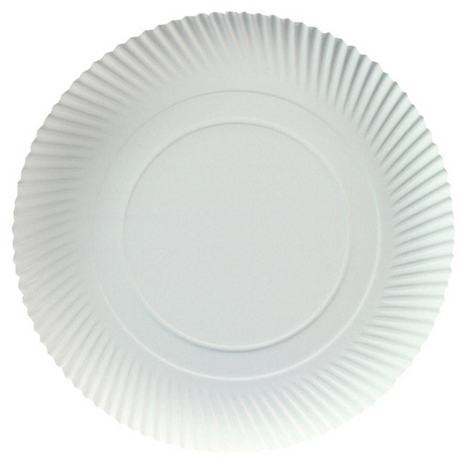 Papstar Einwegteller 10 Teller Pappe Pure Rund 32 Cm · 2 Cm Weiss