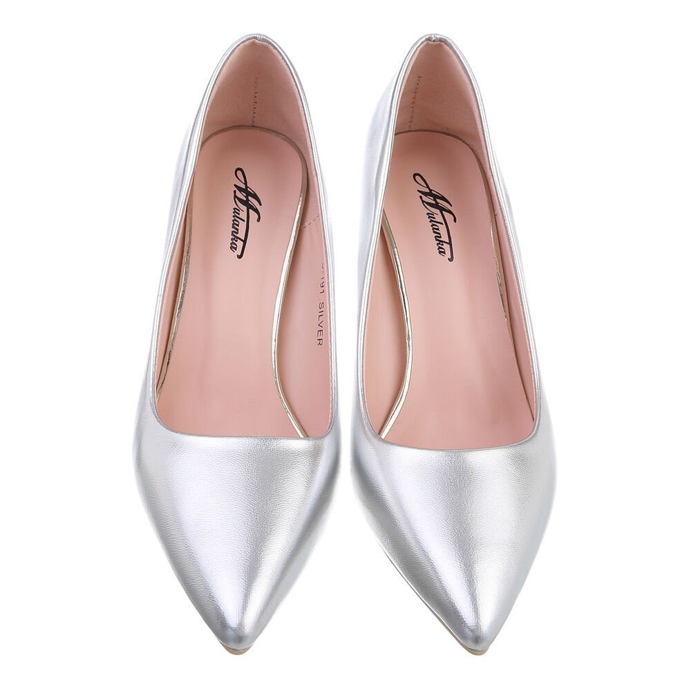 Ital-Design Damen Abendschuhe Elegant High-Heel-Pumps Blockabsatz High ...