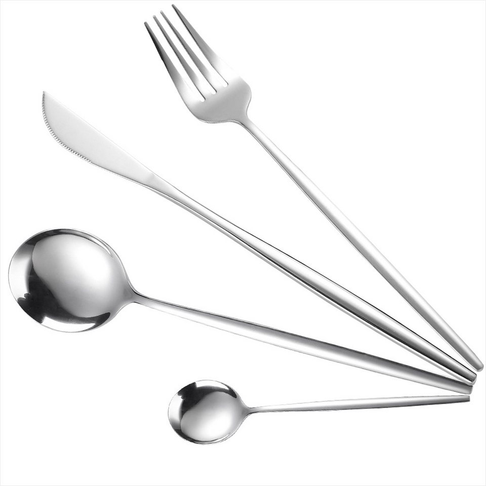 Keenzo Besteck Set 4 Teilig Essbesteck Set Mit Messer Gabel Löffel