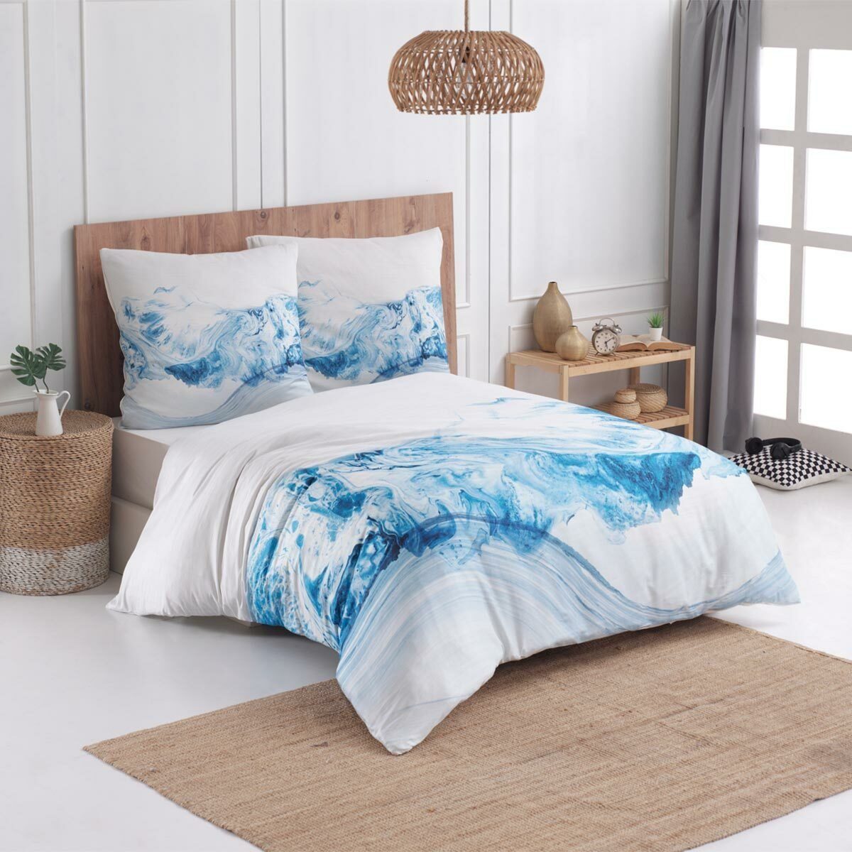 TRAUMSCHLAF Bettwäsche Aquarell, Mako Satin, 2 teilig, feine Mako-Satin Qualität ...