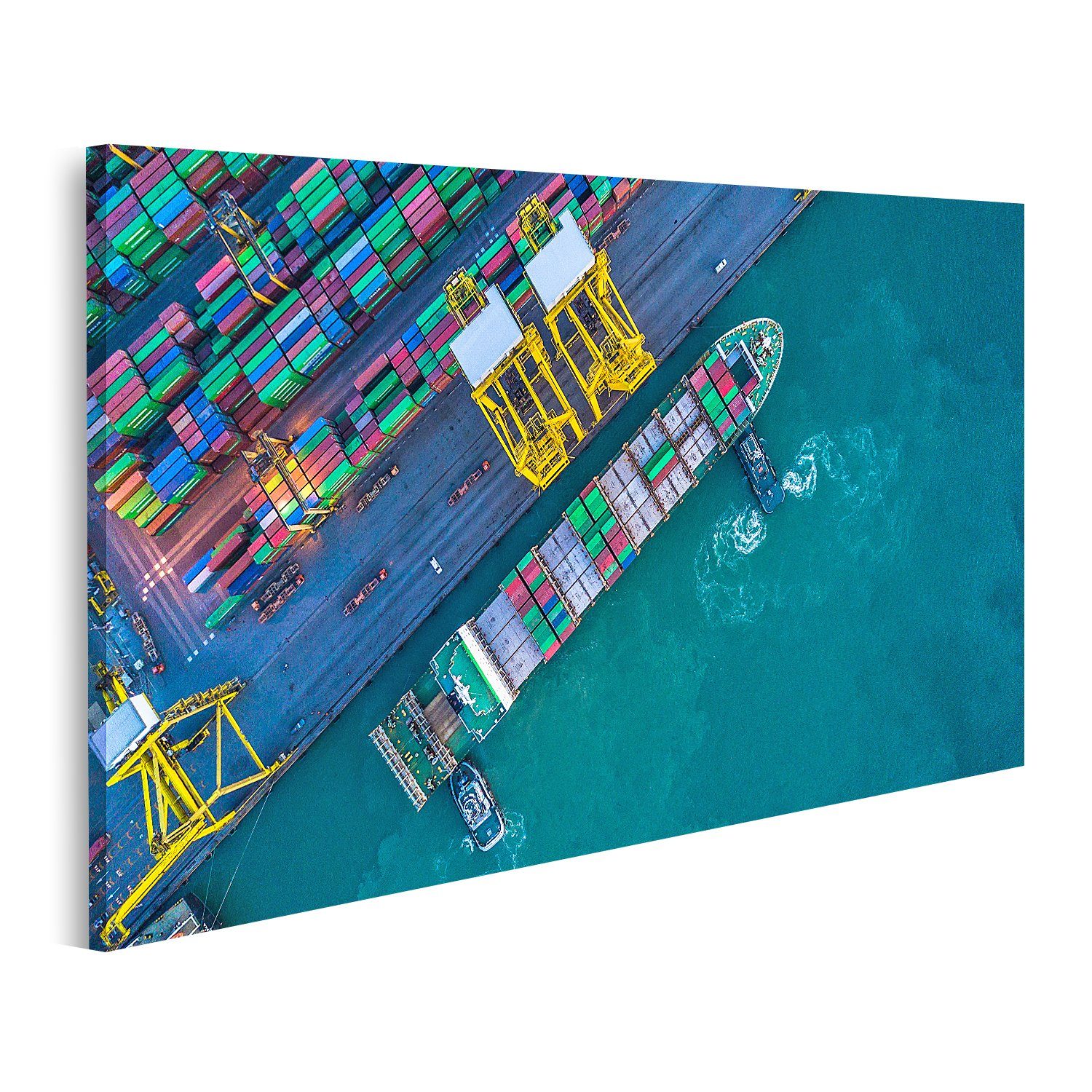 Islandburner Leinwandbild Bild Auf Leinwand Luftaufnahme Container