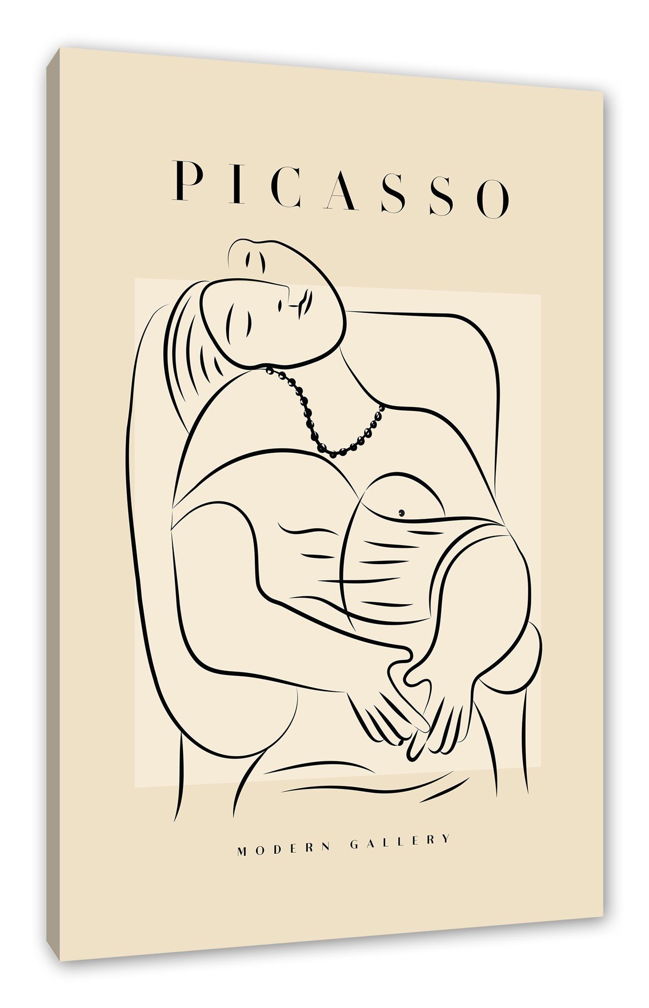 Pixxprint Glasbild Picasso Art Collection Frau Im Sessel Picasso Art