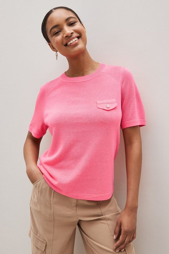 Next Kurzarmpullover Gestricktes T Shirt Mit Utility Taschendetail 1