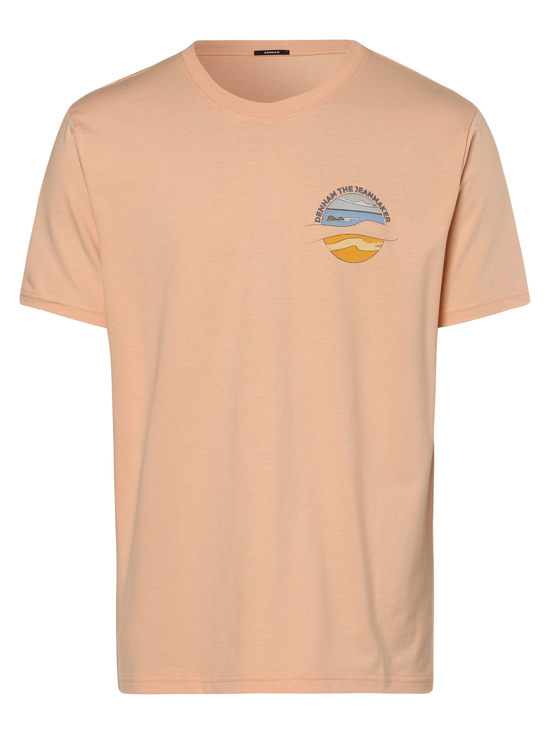 DENHAM T-Shirt, Label-Print in Brusthöhe