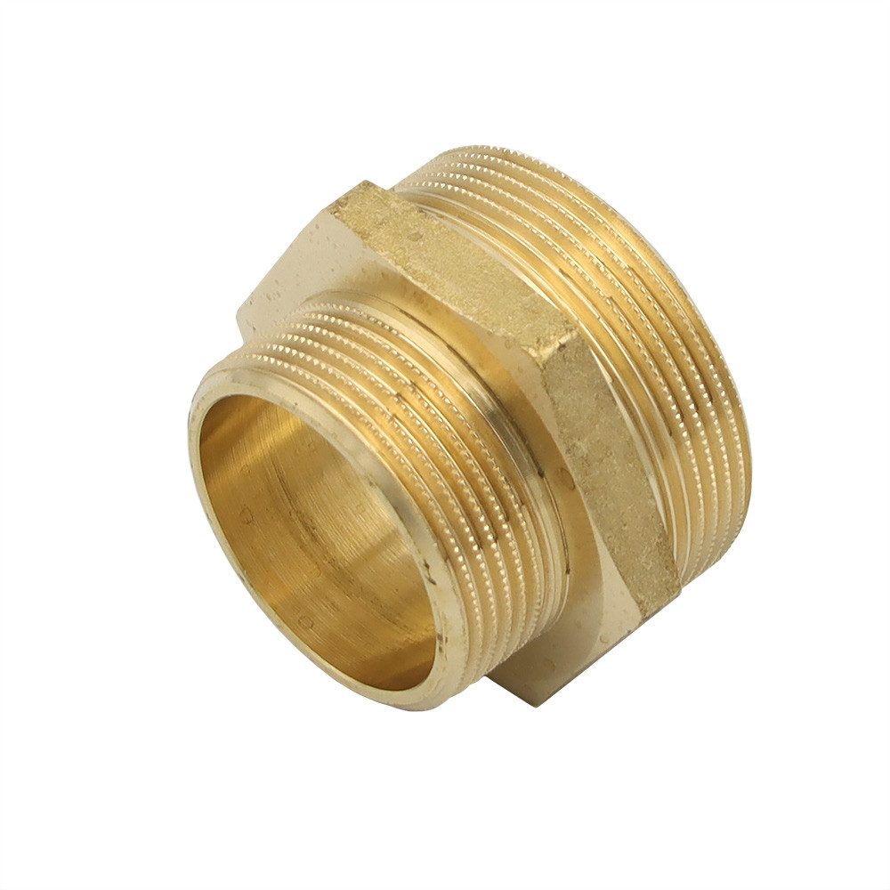 General Fittins Gewindefitting Messing Reduziernippel 1 1/2" auf 2 Zoll Übergangsnippel Reduzierung