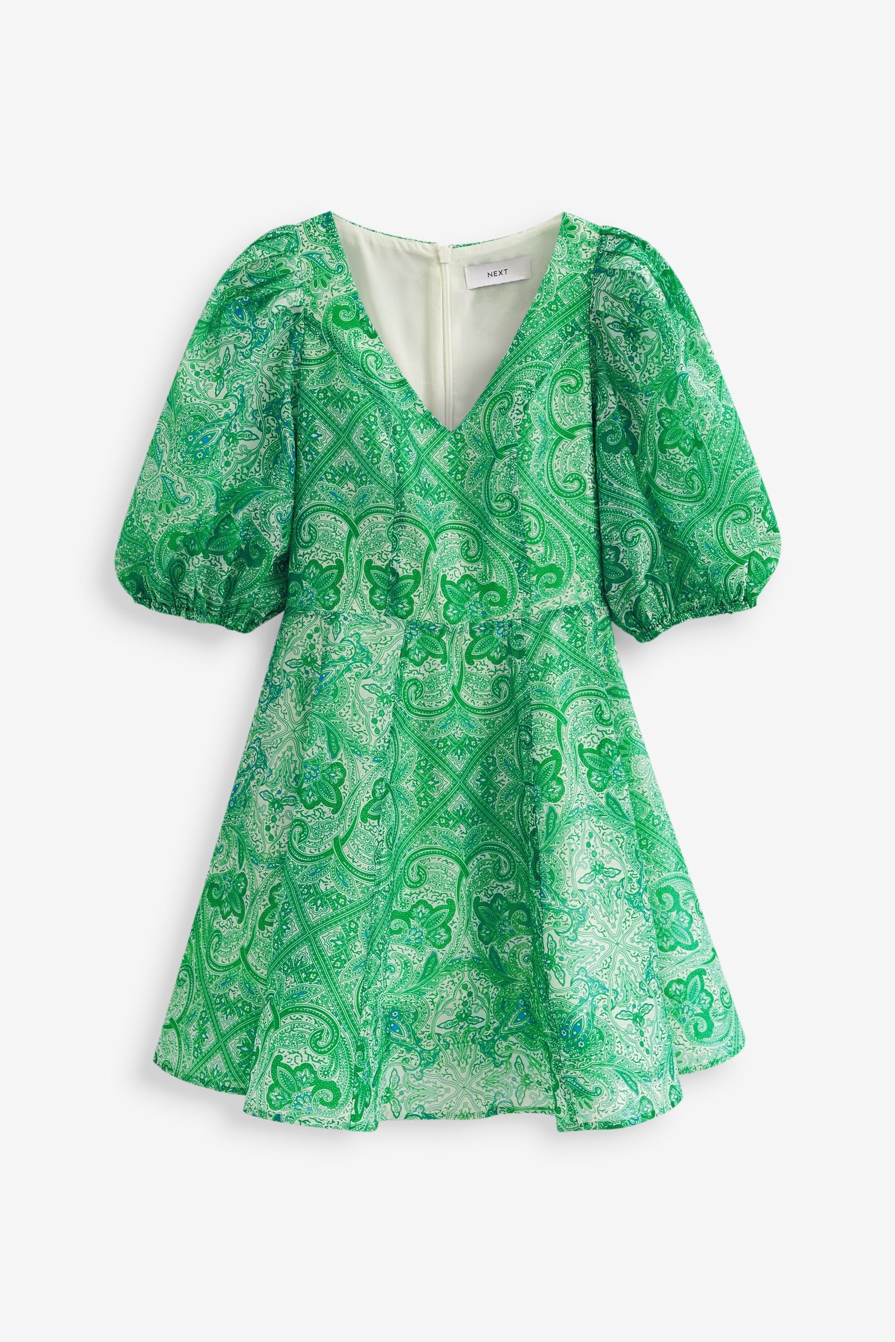 Next Partykleid Minikleid Mit Puffärmeln Und V Ausschnitt 1 Tlg