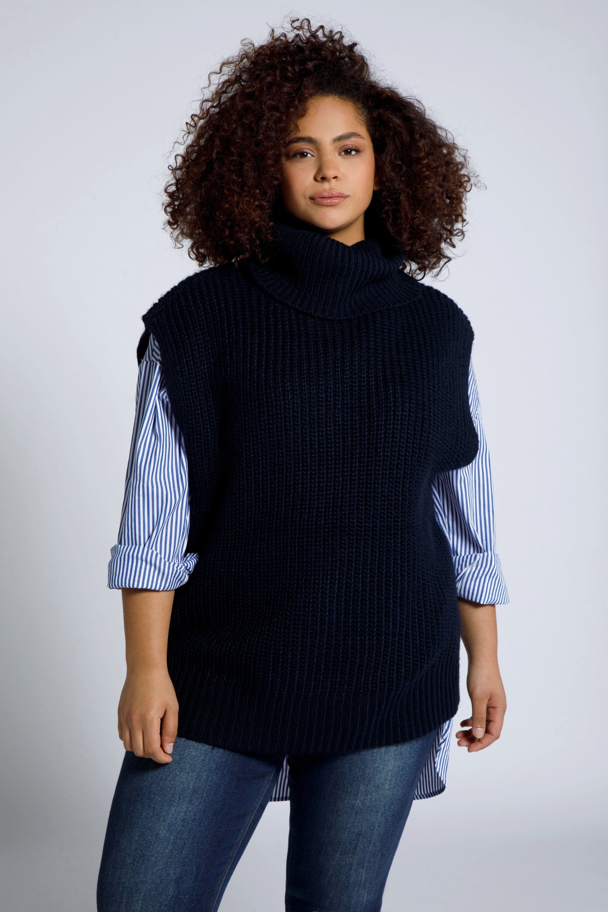 Studio Untold Strickpullover Pullunder oversized Rollkragen ärmellos