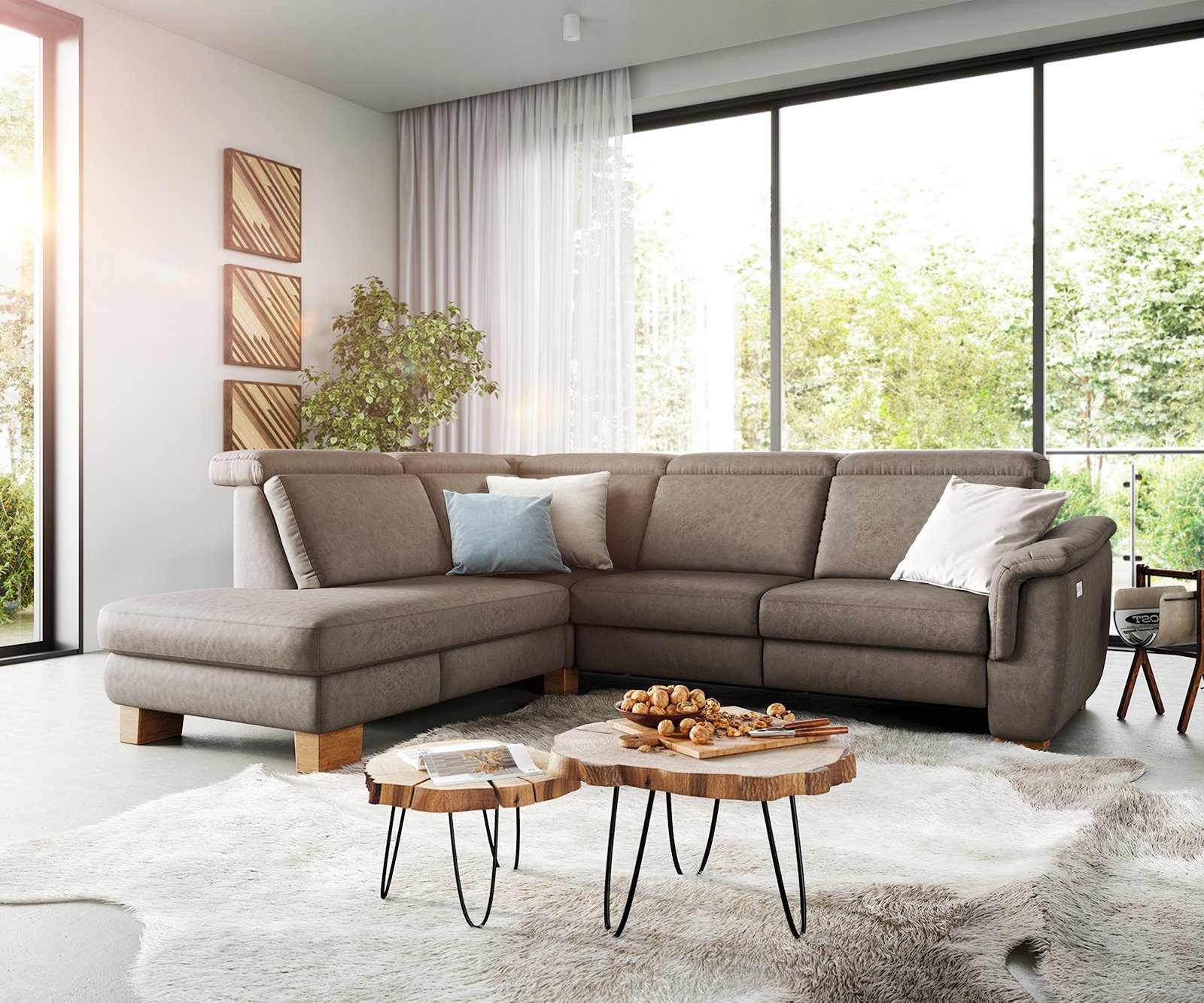 Halbrundes Sofa Mit Relaxfunktion