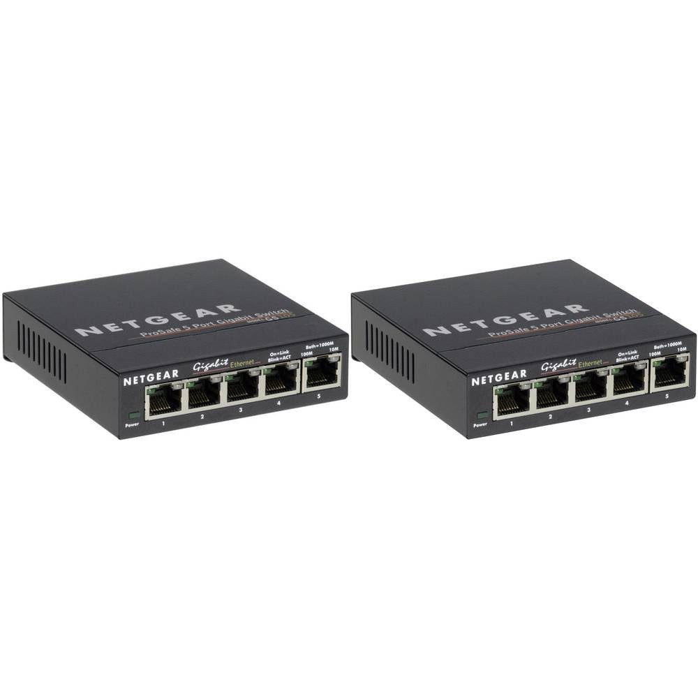 NETGEAR 2x ProSAFE® 5-Port Gigabit-Switch 1000 MBit/s Netzwerk-Switch
