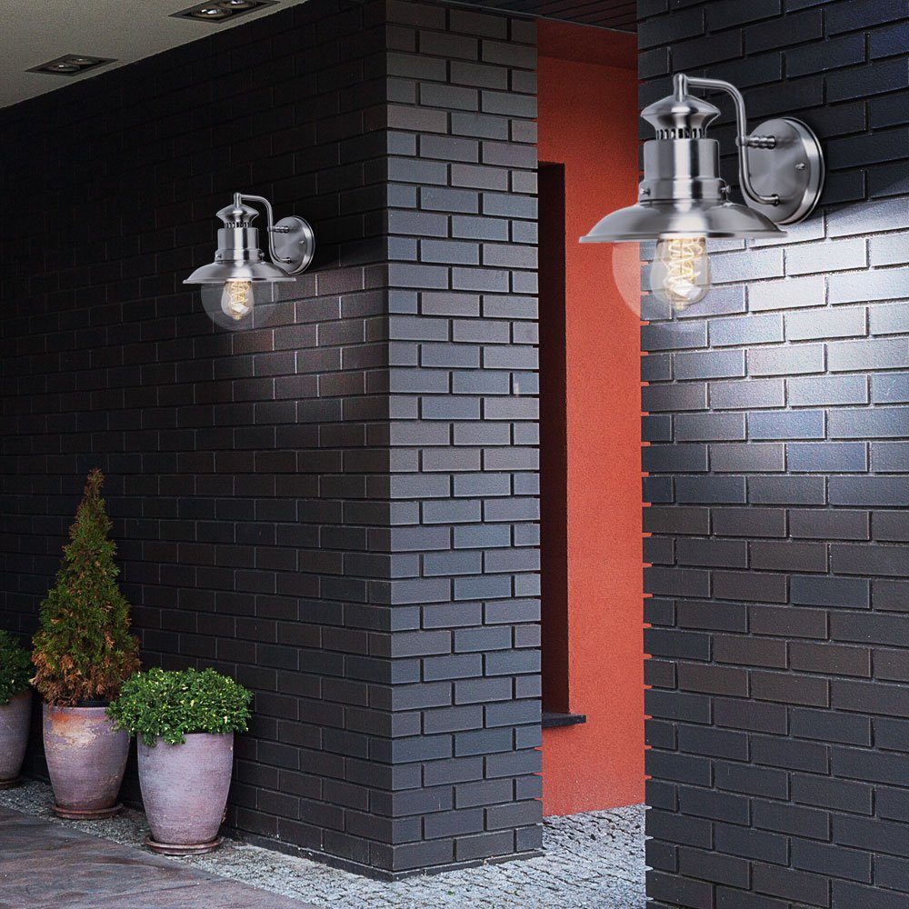 Etc Shop Außen Wandleuchte 2er Set Außen Bereich Wand Spot Lampen