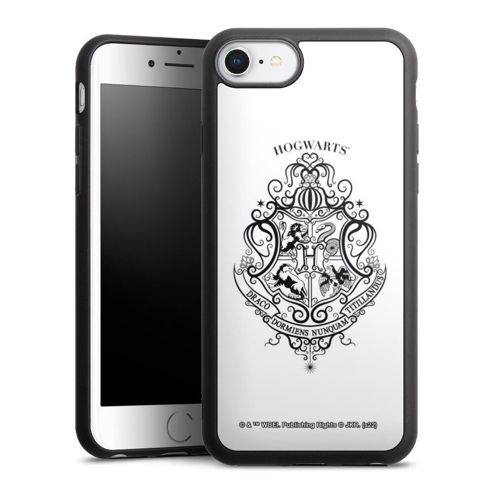 Deindesign Handyhülle Harry Potter Hogwarts Logo Hogwarts Wappen Weiss