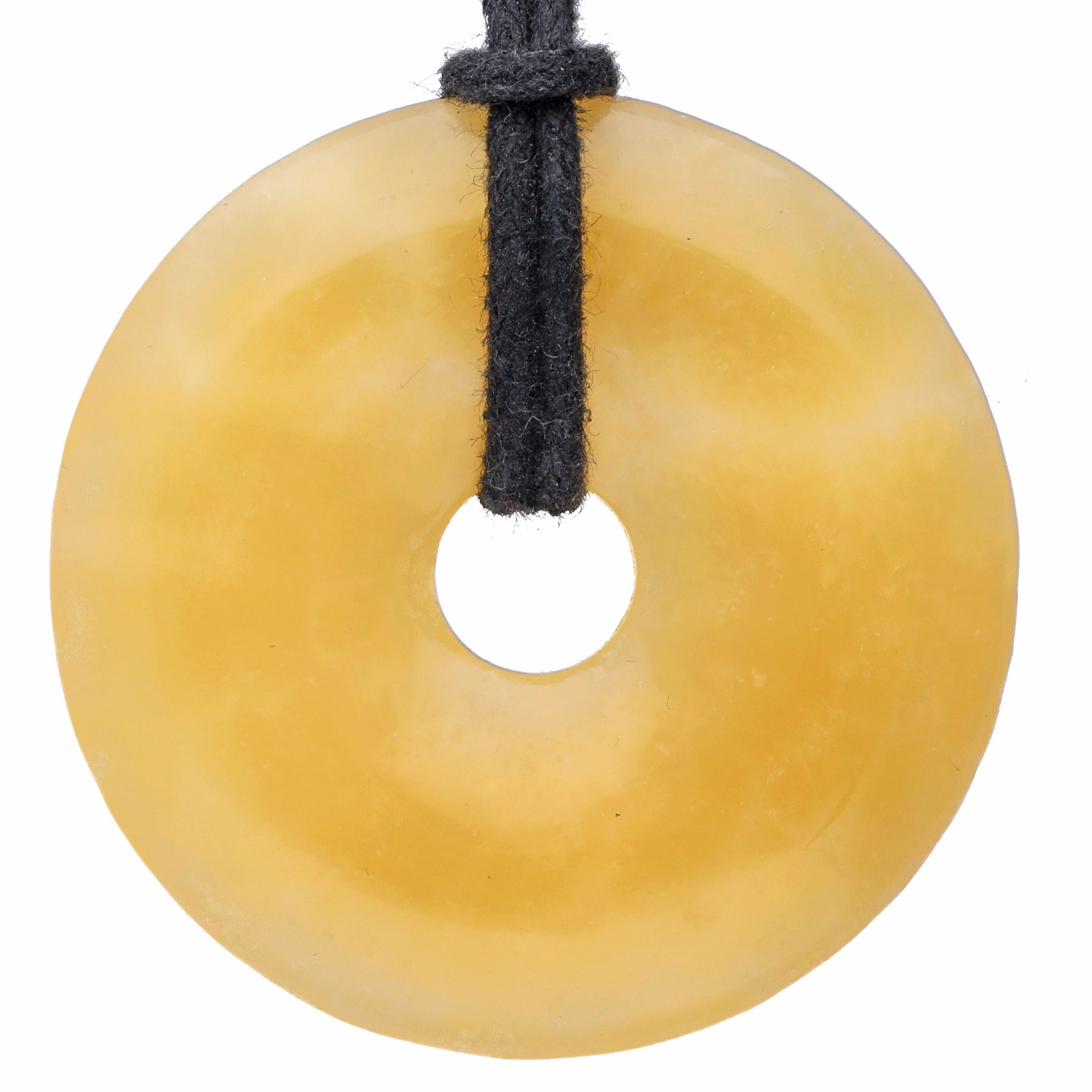 Lebensquelle Plus Edelstein Baryt Donut, 40 mm Anhänger + Baumwollband