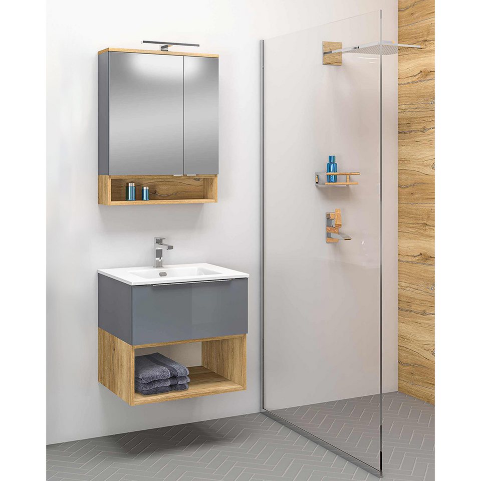 Lomadox Badmöbel Set Nervi 147 Spar Set 2 St Waschtisch