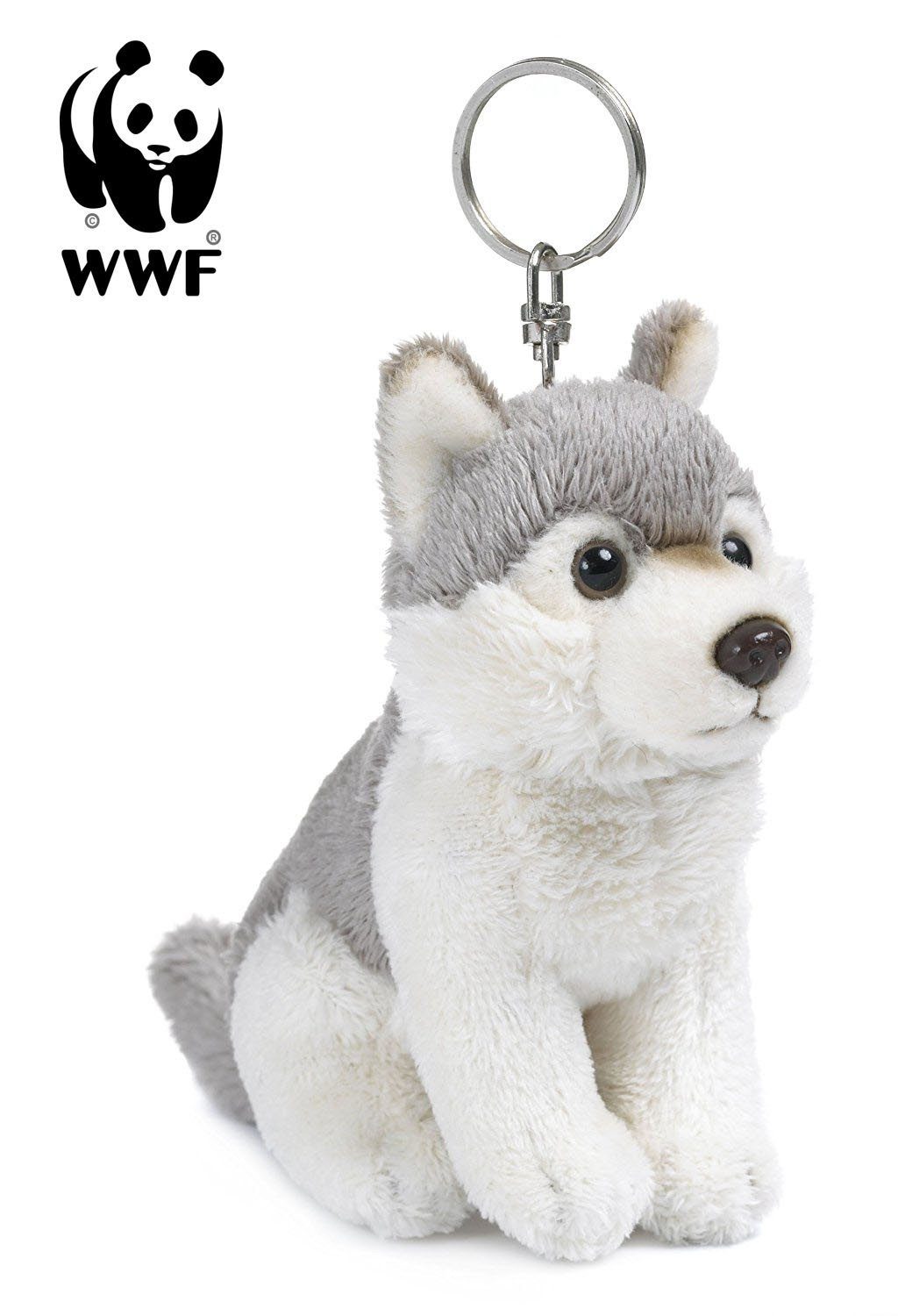 WWF Kuscheltier Plüschanhänger Wolf (10cm), Hängend