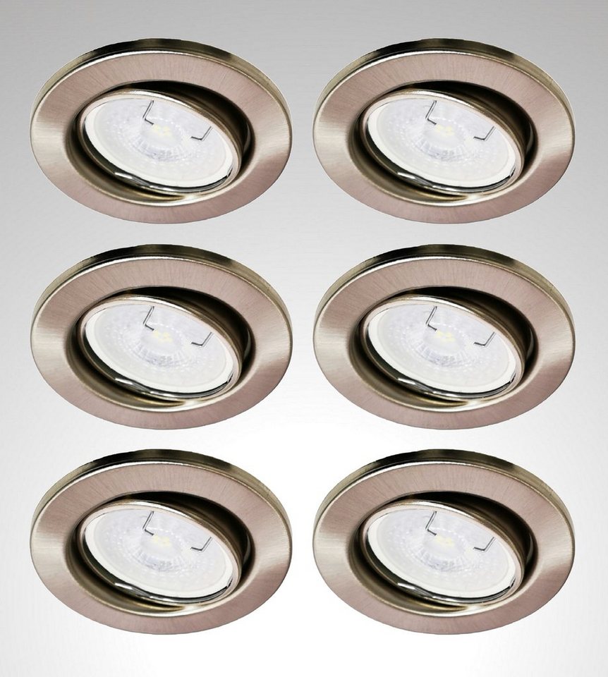 Trango Led Einbauleuchte Dimmfunktion 6er Set 6729 062g6ksdak Led