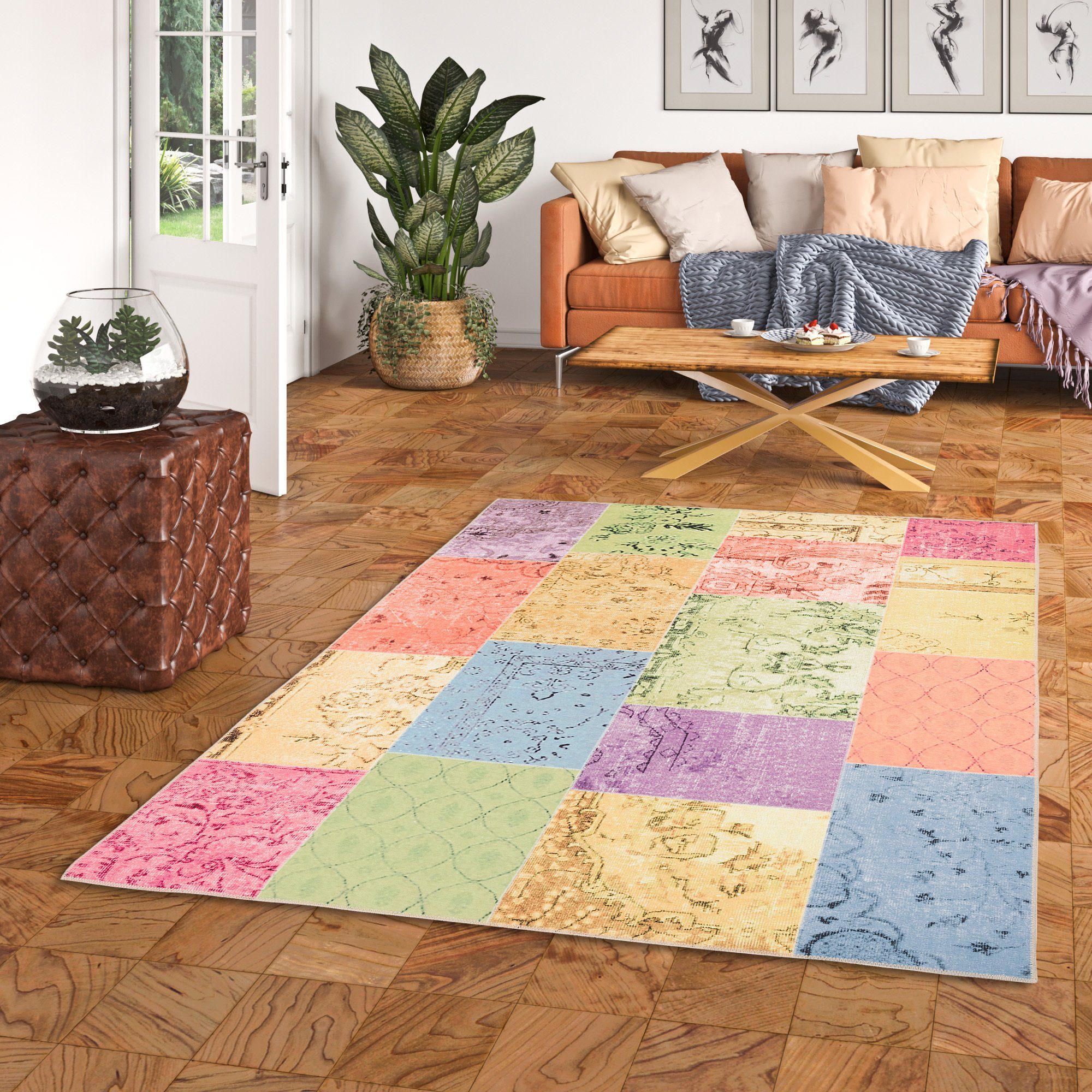 Pergamon Designteppich Luxus Vintage Designer Teppich Primus