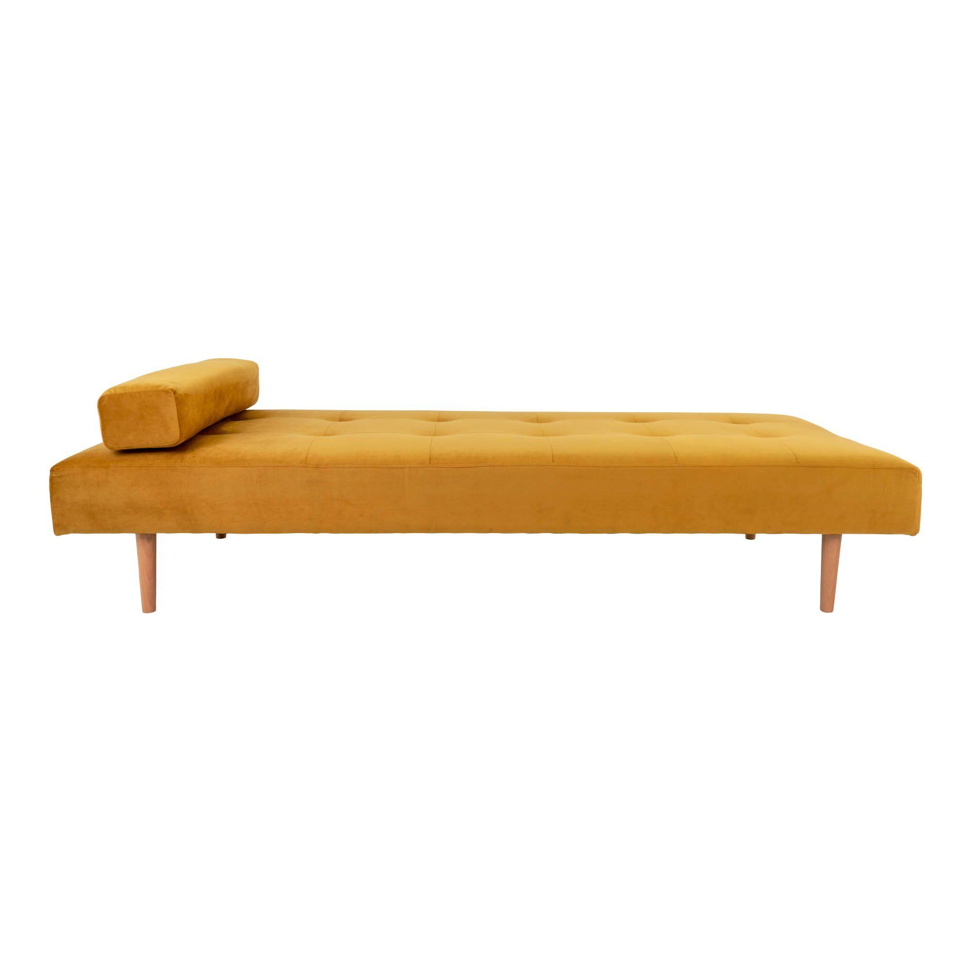 ebuy24 Sofa Capri Daybed Velour senfgelb.