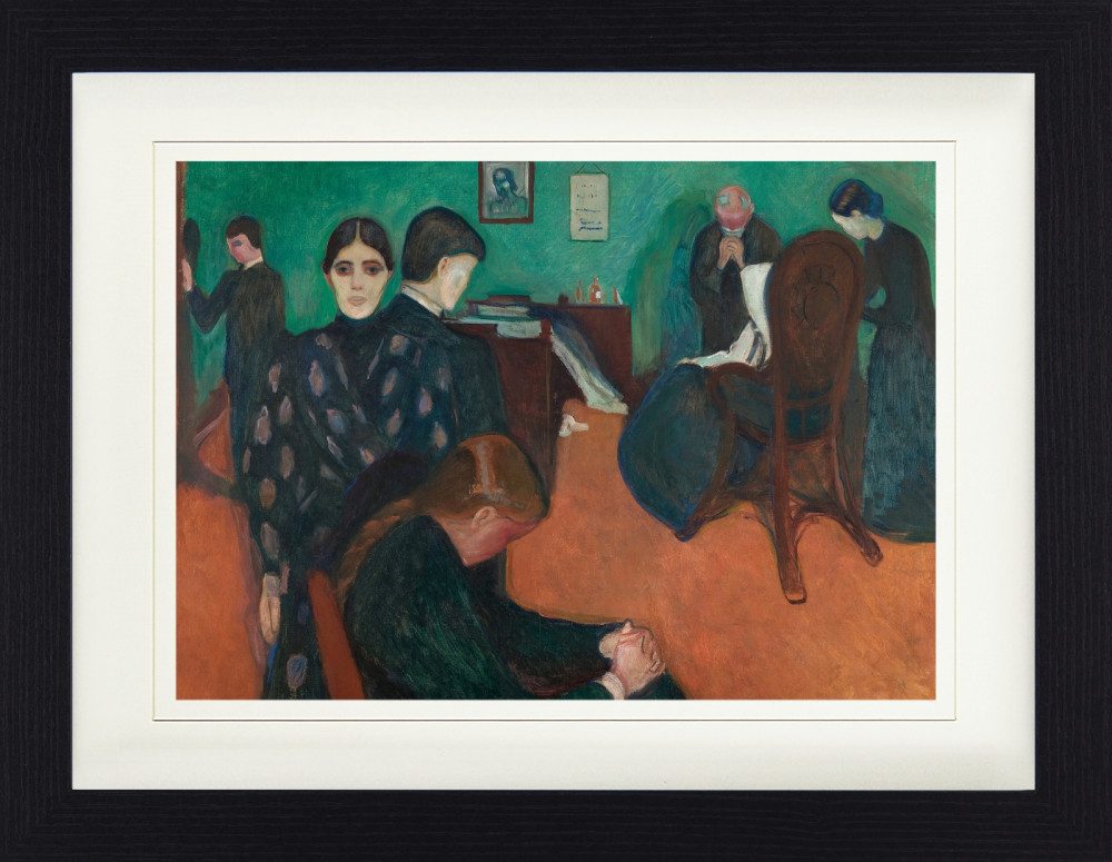 1art1 Poster Edvard Munch Gerahmtes Bild Mit Edlem Passepartout, Print