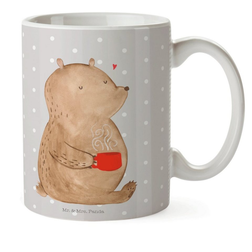 Mr And Mrs Panda Kinderbecher Bär Kaffee Grau Pastell Geschenk