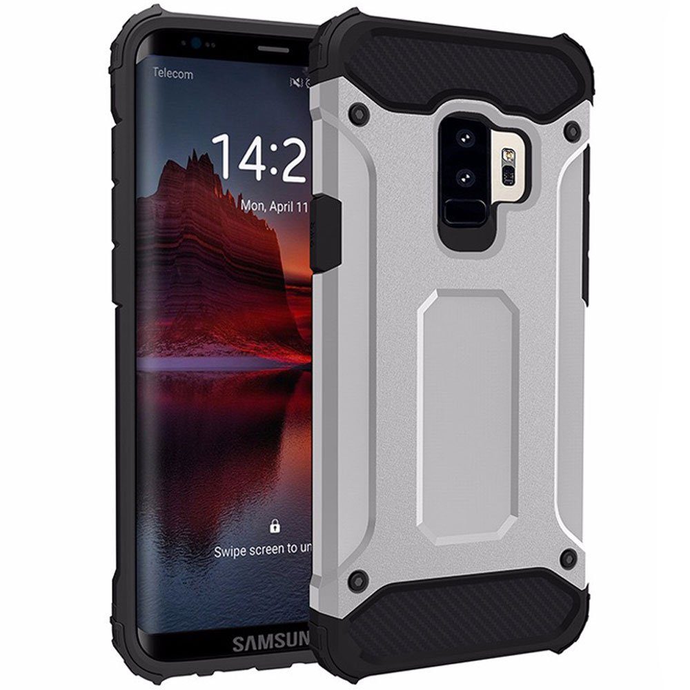 Fitsu Handyhülle Outdoor Hülle Für Samsung Galaxy S9 Silber 58 Zoll