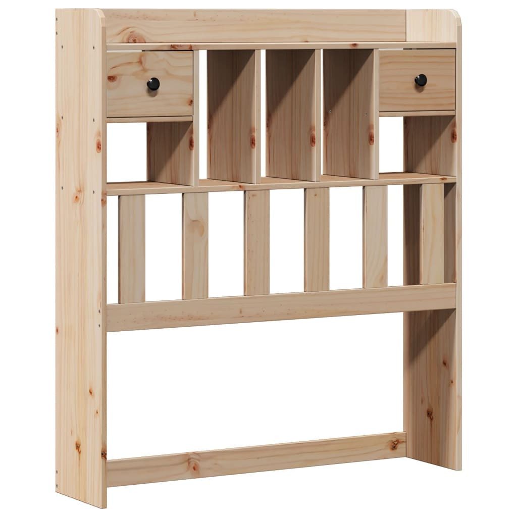 vidaXL Bett Massivholzbett mit Regal ohne Matratze 90x200 cm Kiefer