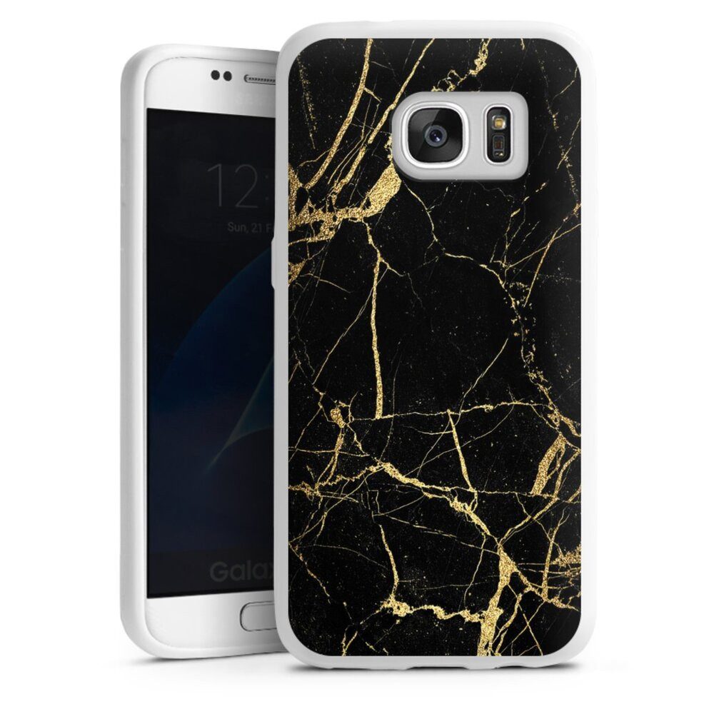 Deindesign Handyhülle Blackgoldmarble Look Samsung Galaxy S7 Hülle