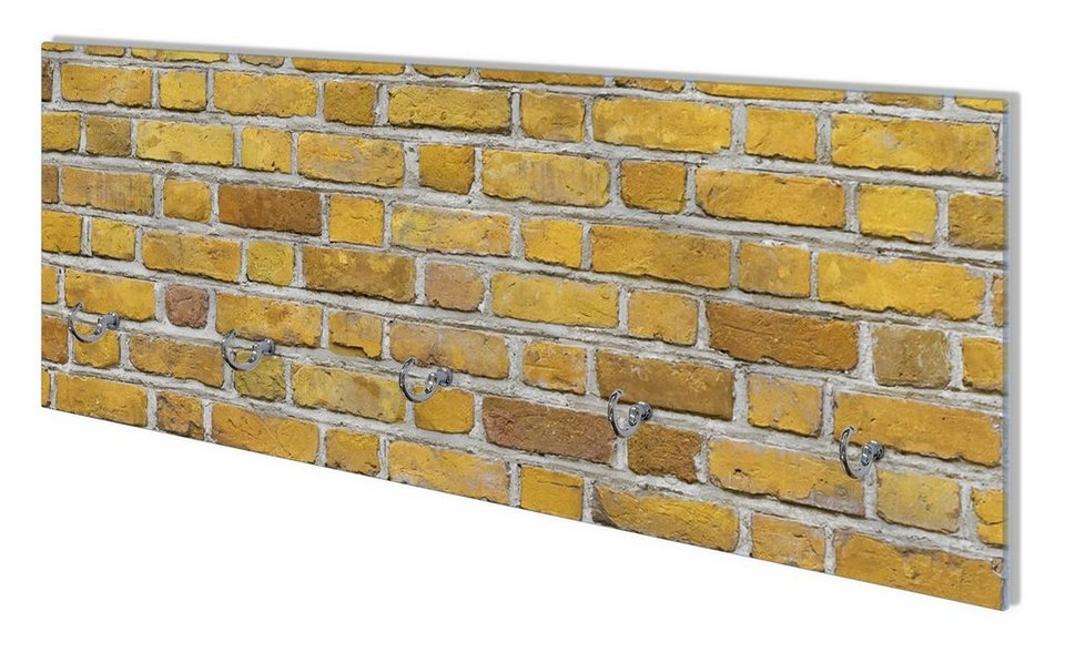 Wallario Wandgarderobe Ziegelsteinwand In Gelb Backsteine 1 Teilig