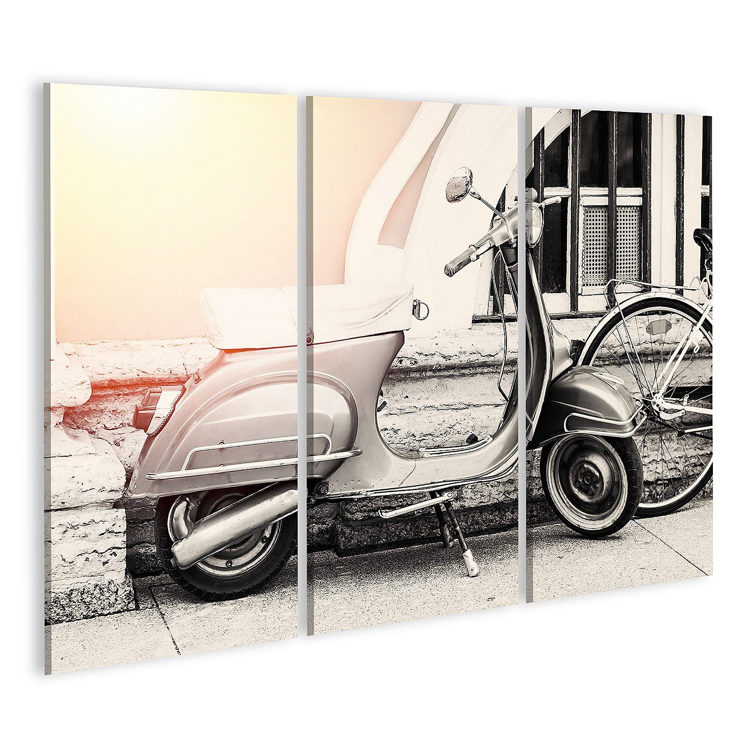 islandburner Leinwandbild Bild auf Leinwand Vintage Vespa Roller GS 150 Wandbild Leinwandbild Wa