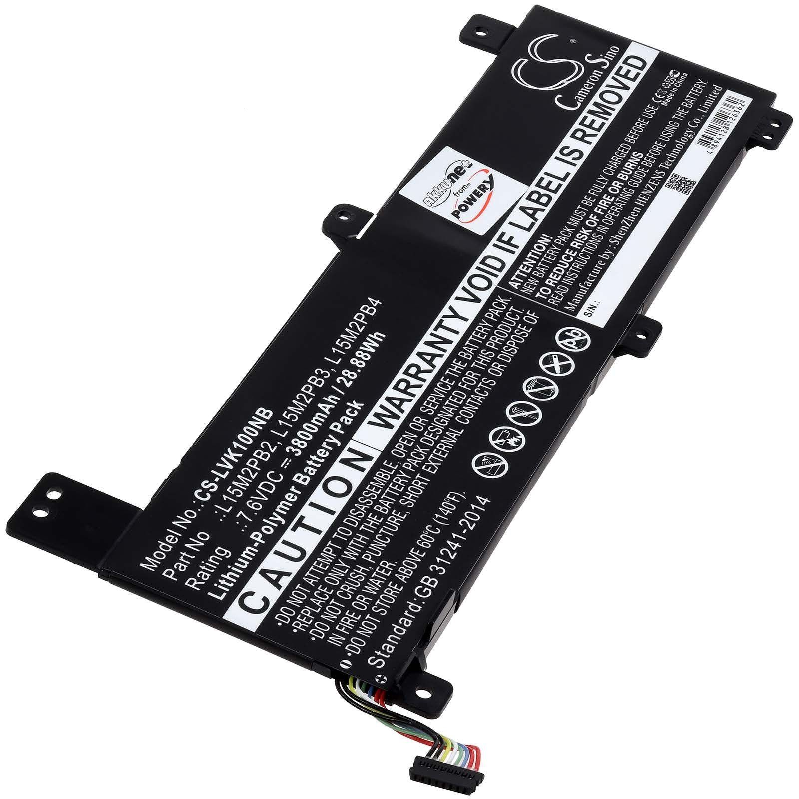 Powery Akku für Laptop Lenovo Ideapad 310 14ISK Laptop-Akku 3800 mAh (7 ...