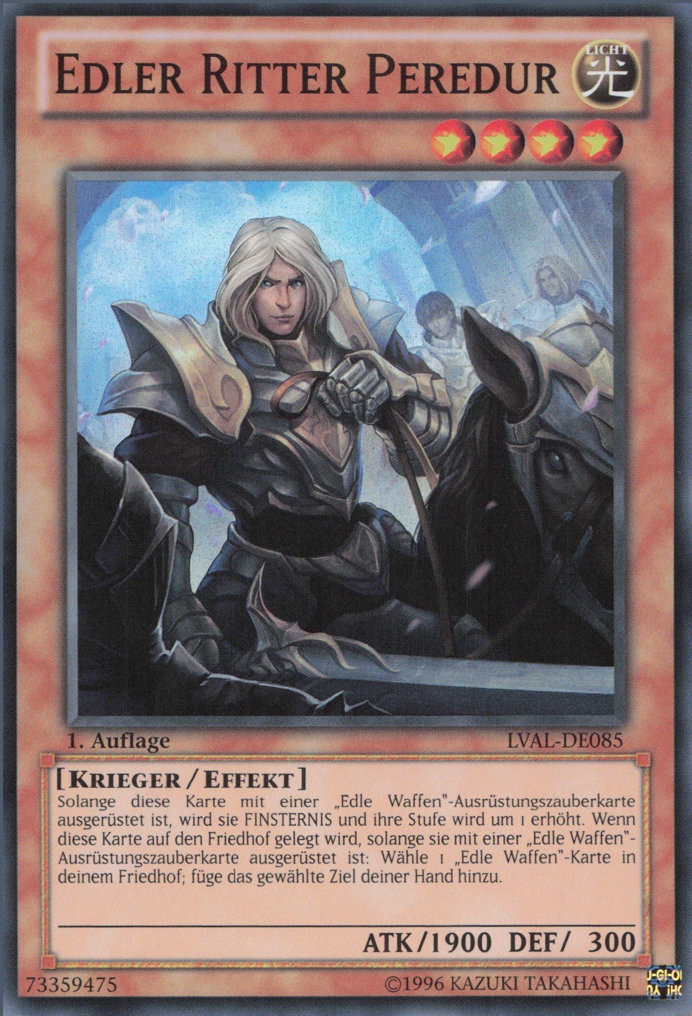 Recollectibles Sammelkarte Yugioh Karte Edler Ritter Peredur Deutsch