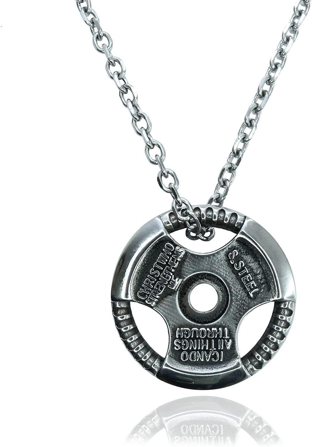 Karisma Kette mit Anhänger Karisma Edelstahl 316L Kettenanhänger Heiliger Lenkrad -Jesus (Christ ...