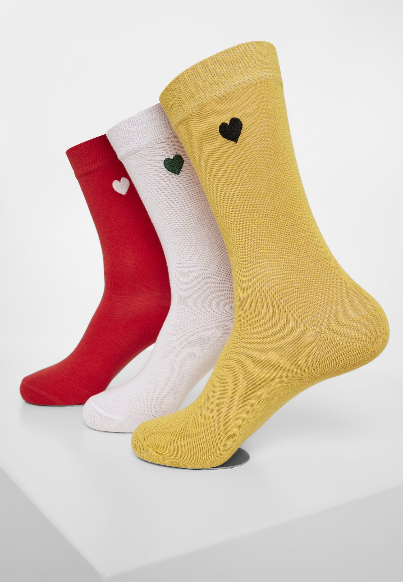Urban Classics Freizeitsocken Accessoires Heart Socks 3 Pack 1 Paar