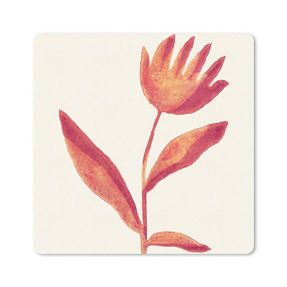 Muchowow Mauspad Blumen Pflanze Rot Pastell 1 St Gaming