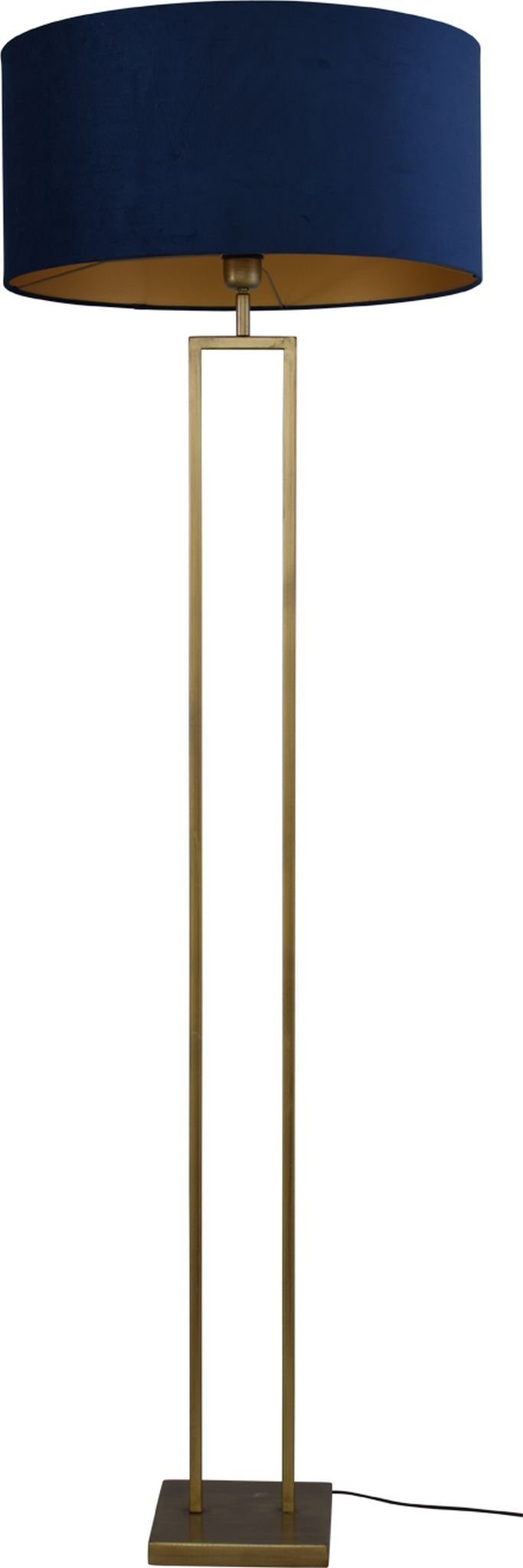 masterlight Stehlampe Stehleuchte Dekoleuchte Veneto 1-flammig Samt Blau 168x52x52cm, ohne ...