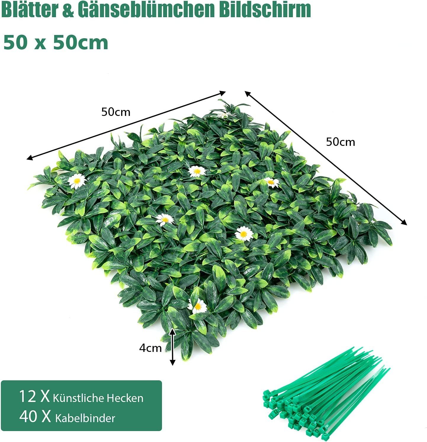 KOMFOTTEU Blumentopf Pflanzwand, Sichtschutz, Windschutz