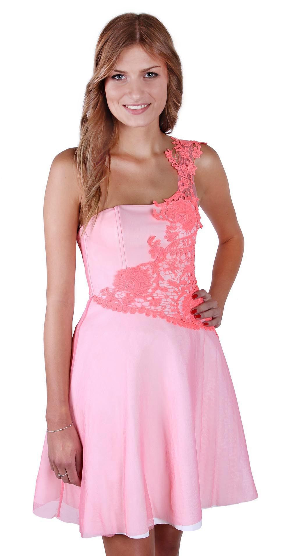 Sarciaeu Minikleid John Zack Rosa Ausgestelltes Kleid Xs