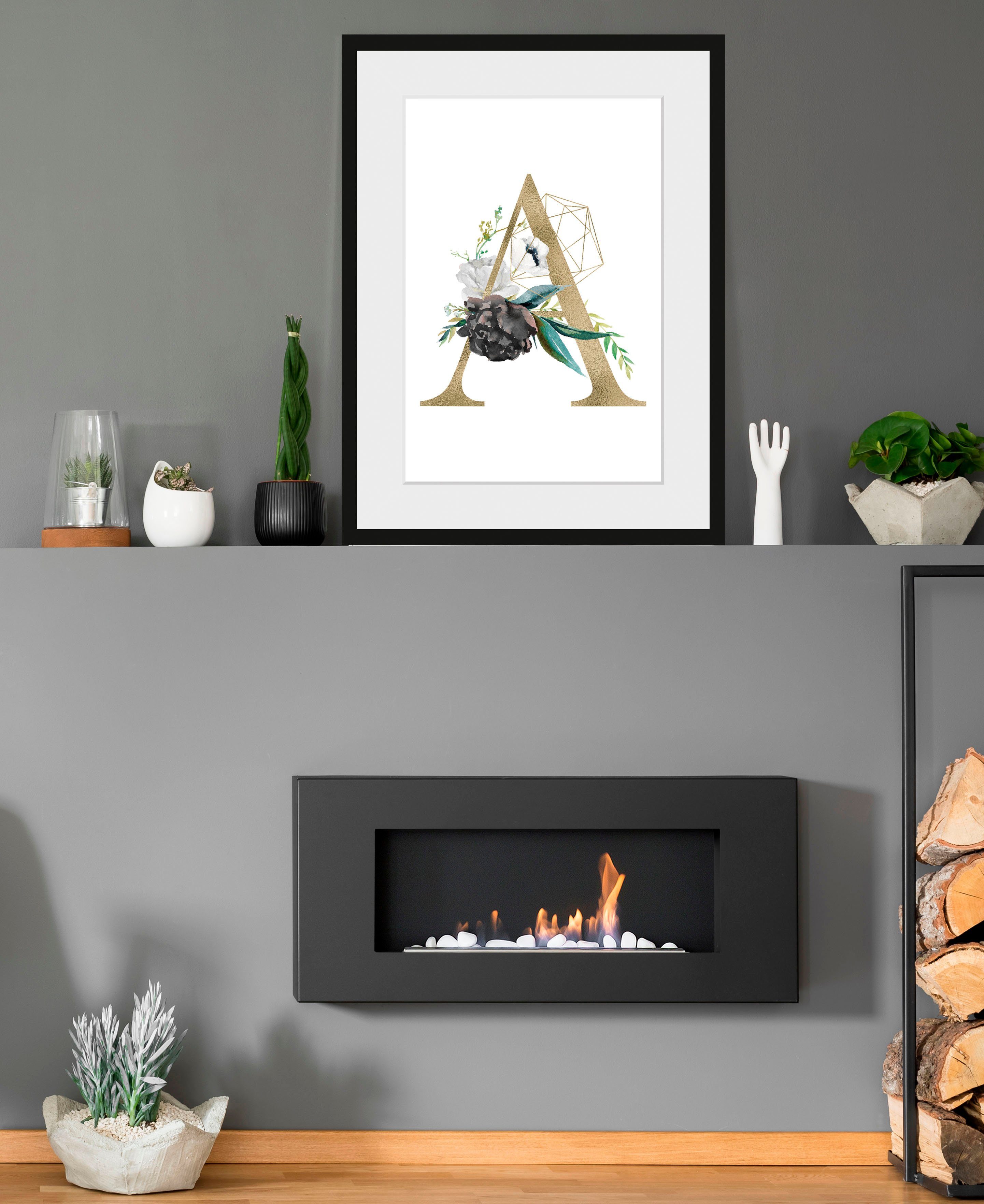 queence Bild A, A, Buchstaben, Pflanzen, Pflanzenbilder (1 St), HD Premium Poster-Druck inkl ...