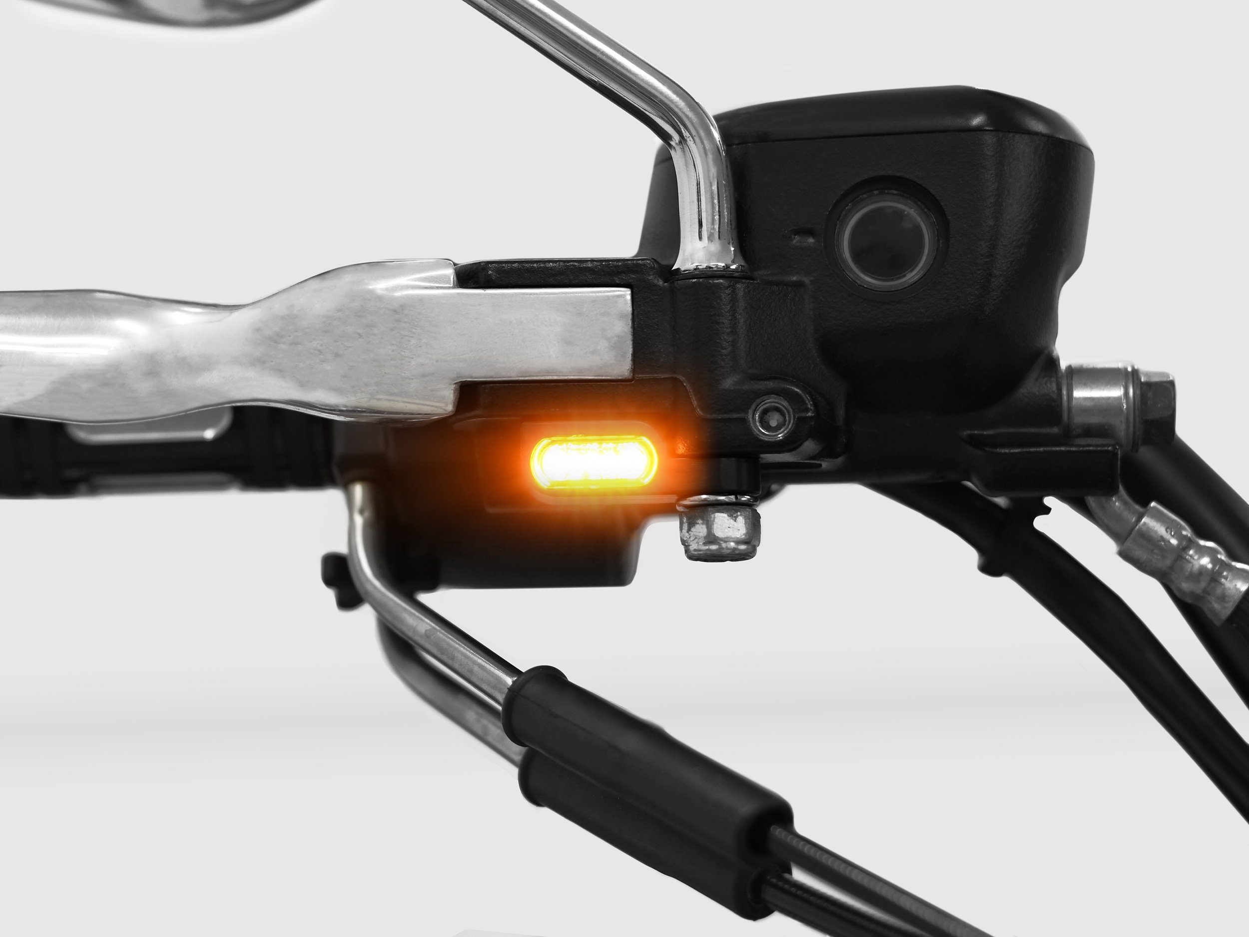 ZIEGER Blinker LED Armaturenblinker Harley Davidson silber