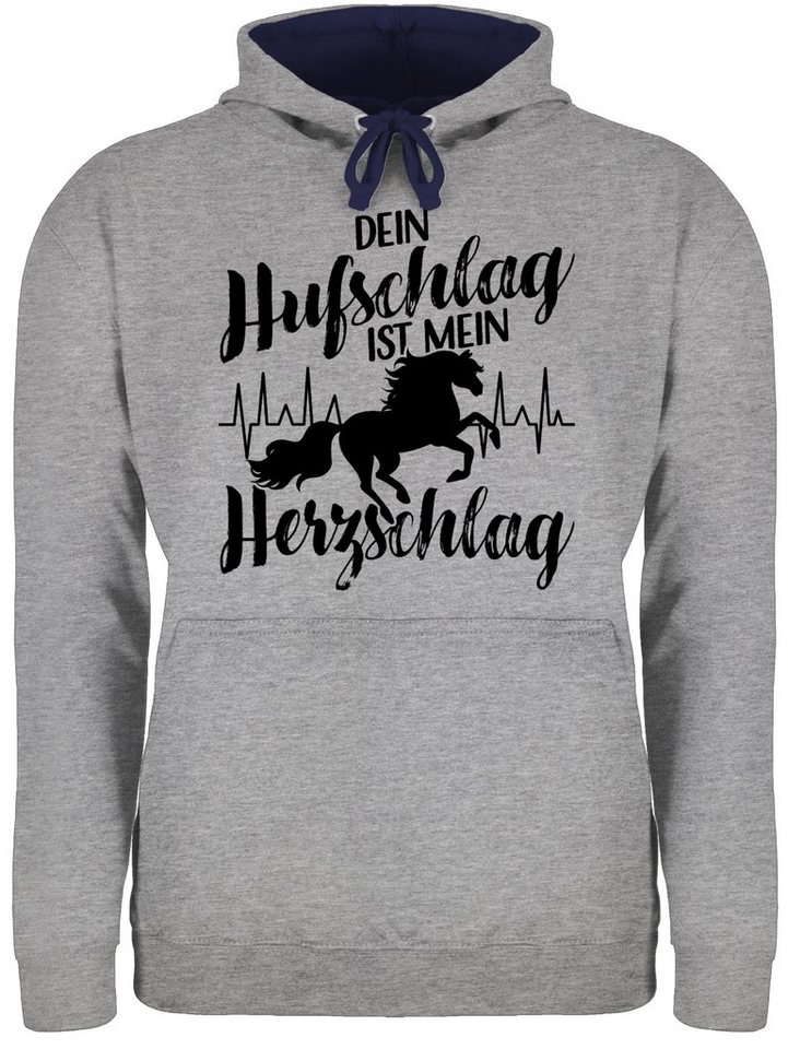 Shirtracer Hoodie Dein Hufschlag Ist Mein Herzschlag Schriftzug