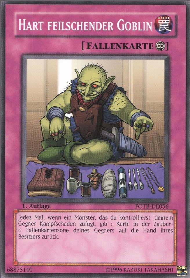 ᐅ Recollectibles Sammelkarte Yugioh Karte Hart Feilschender Goblin