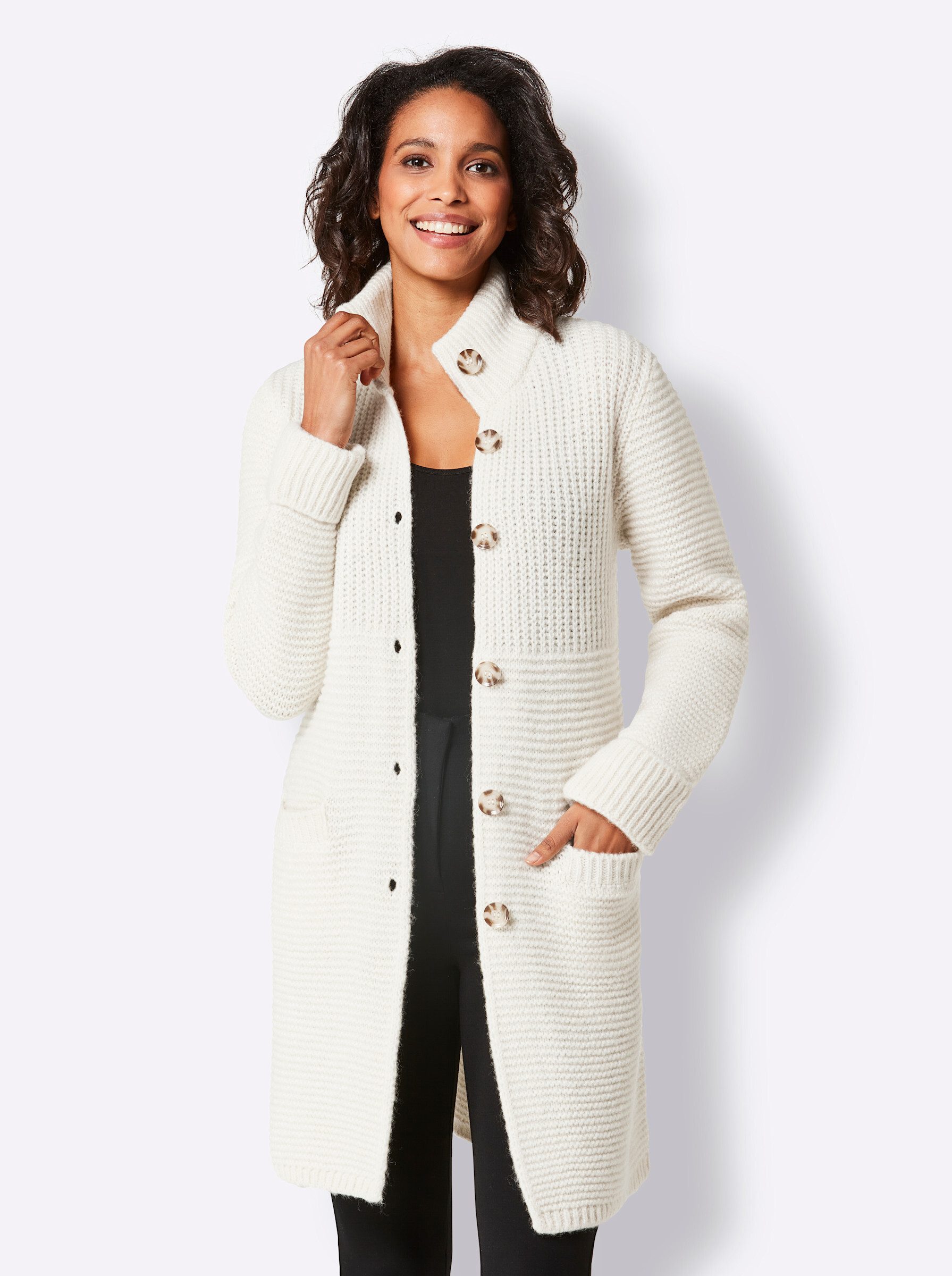 creation L Strickjacke Woll-Mix-Strickjacke, Edel & exklusiv