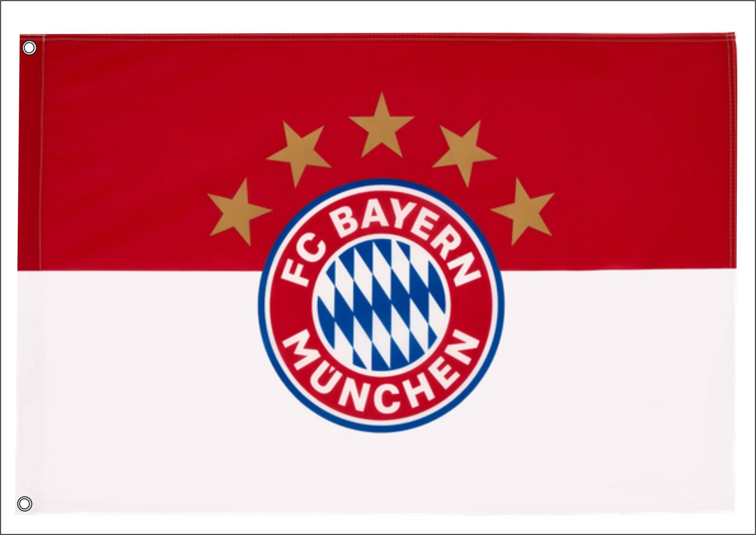 Elina Email Schilder Flagge "FC Bayern München; 150 x 100 cm mit 2 Ösen + 2 Bierdeckeln" (Fahne ...