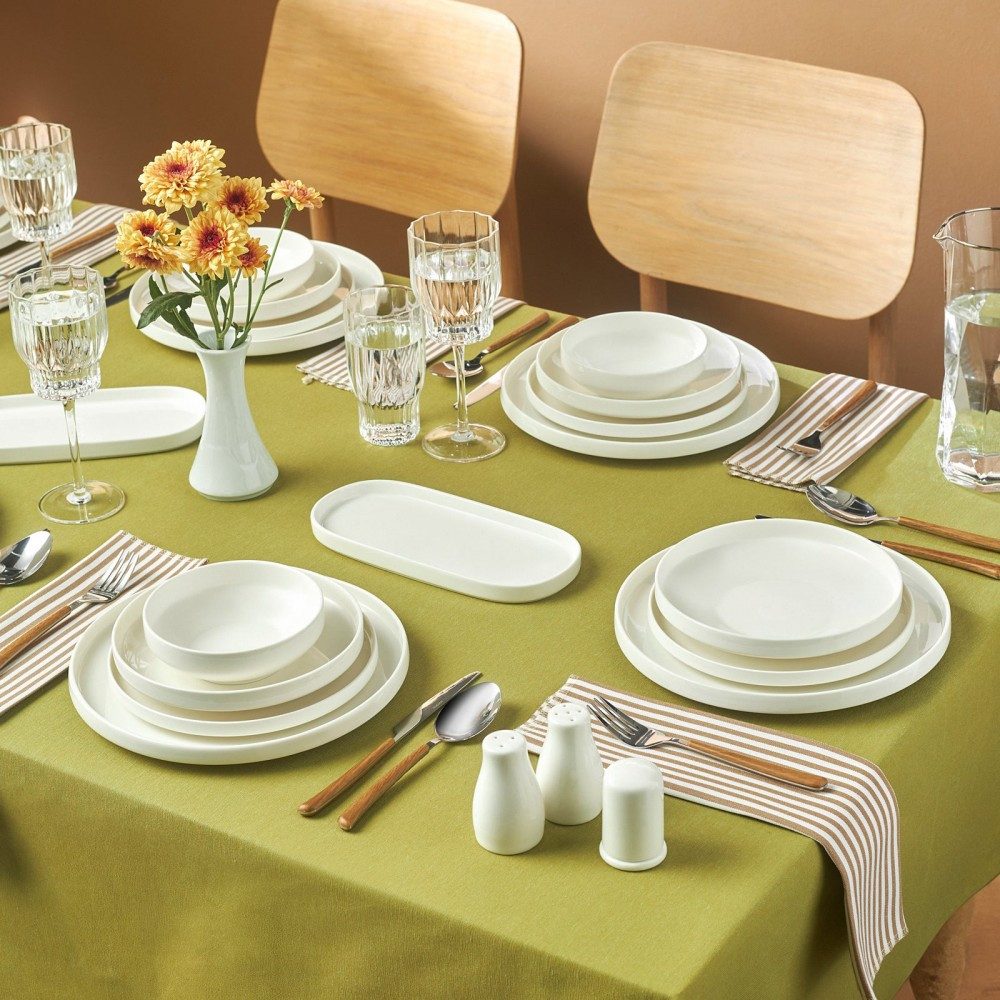 Karaca Geschirr-Set Karaca Stream Bone Sirius 53-Teiliges 12-Personen ...