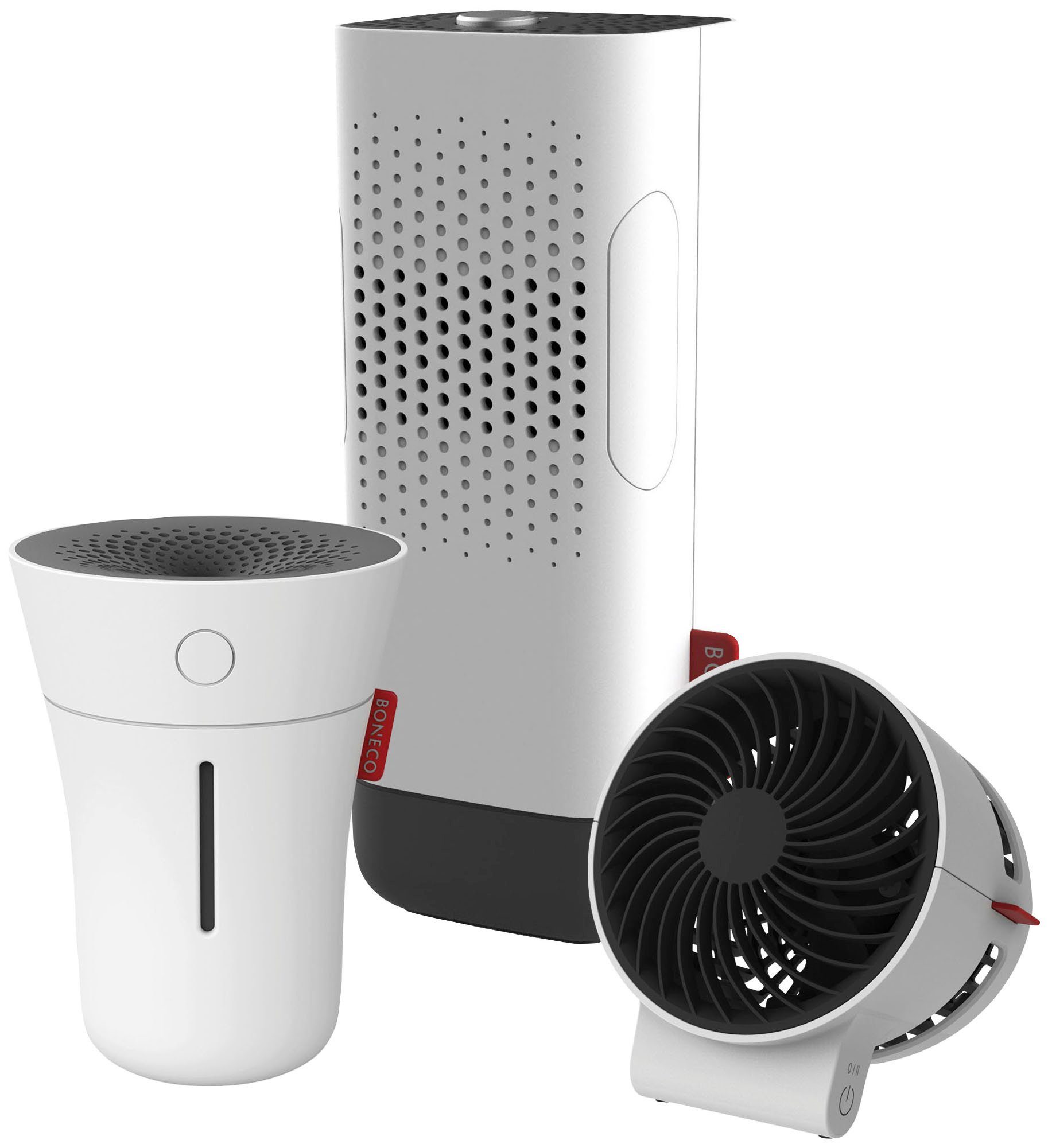 Boneco Luftreiniger Minigeräte Set Tischventilator Luftbefeuchter