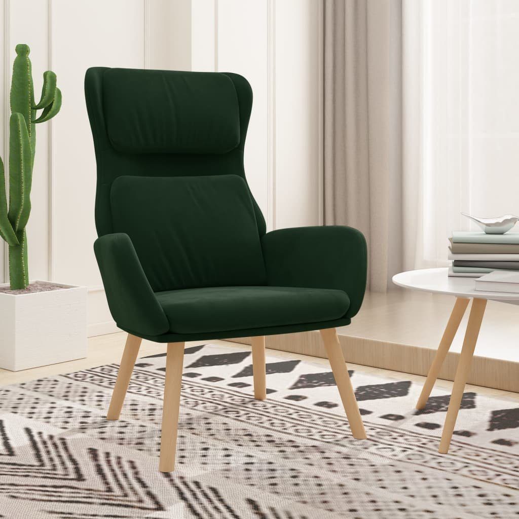 Furnicato Sessel Relaxsessel Dunkelgrün Samt