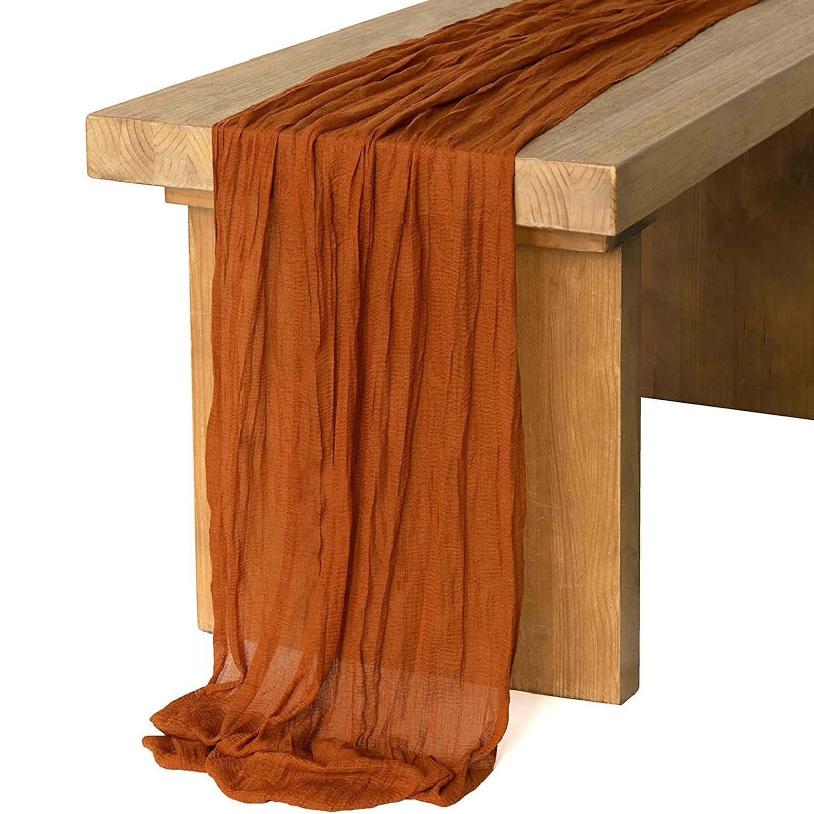 FUROKOY Tischläufer rustikaler Gaze-Tischläufer, Seihtuch ...