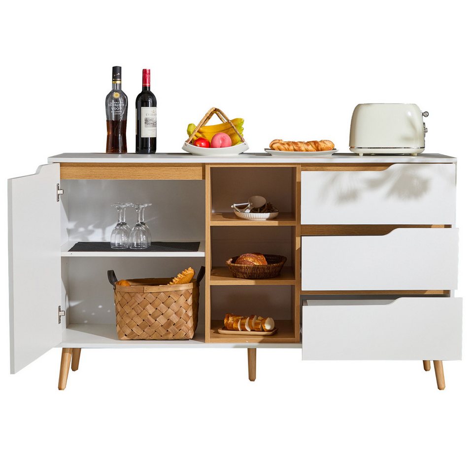 Modfu Sideboard Mit Großer Stauraum Kommode Anrichte