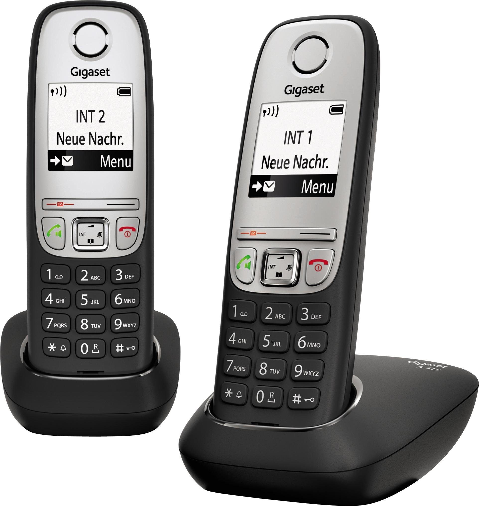 Gigaset »A415« Schnurloses DECT-Telefon (Mobilteile: 2, Nachtmodis ...