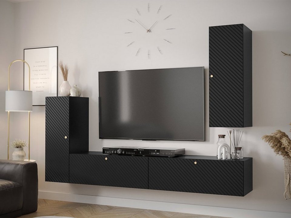 Mirjan24 Wohnwand Waldi Slim Ii 1 4er Set 2x Hängeschrank 2x Tv